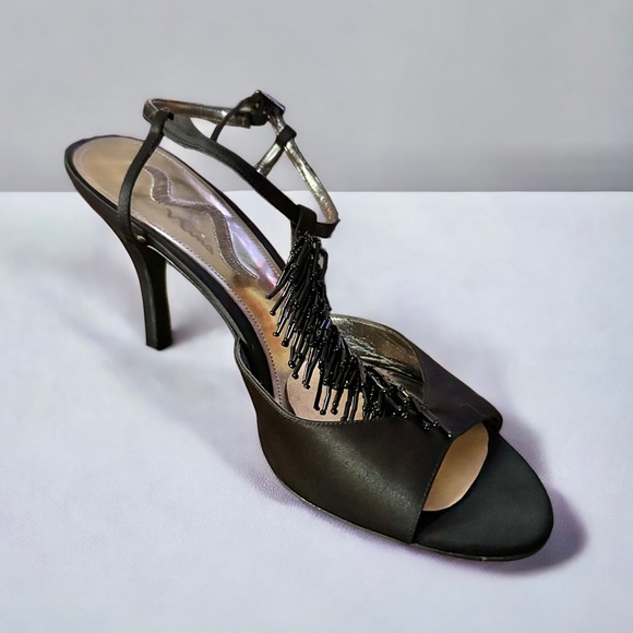 Nina | Shoes | Nina Beaded Fringe Heeled Sandals | Poshmark
